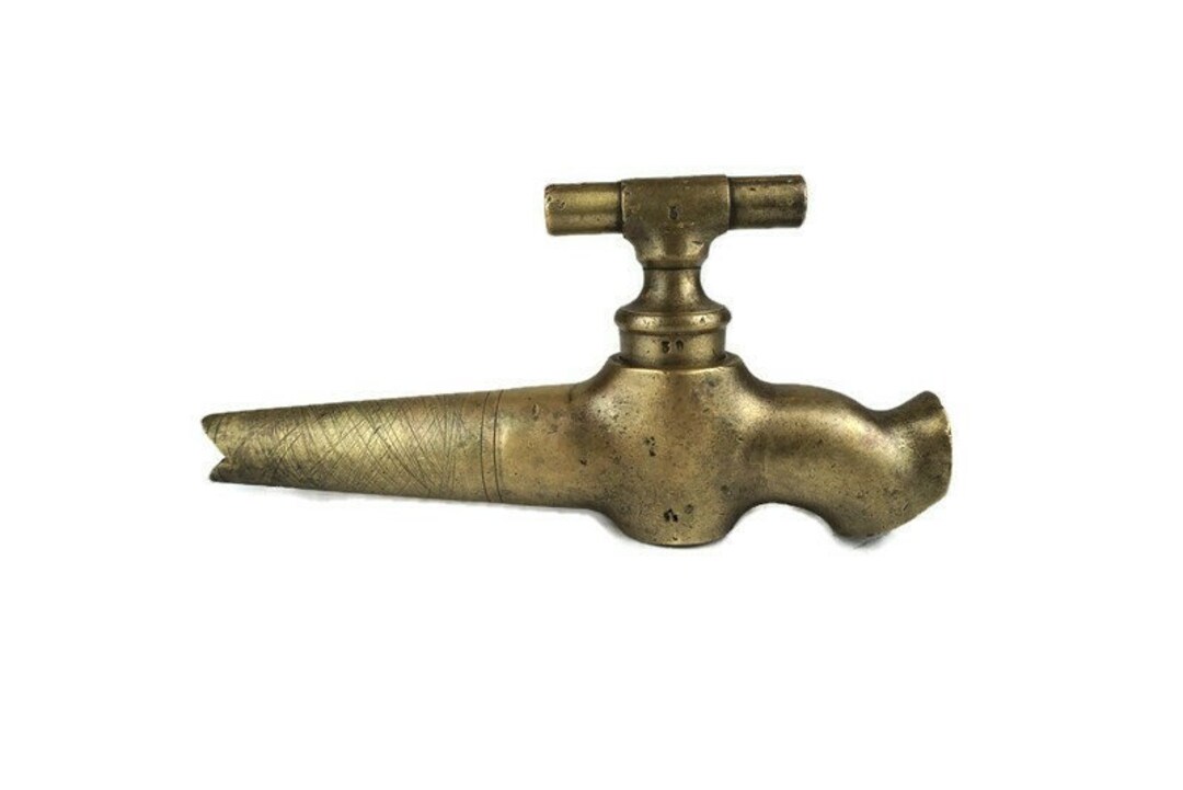 19th Century Large Wine Cask Spigot, Antique Brass Spigot, Vintage ...