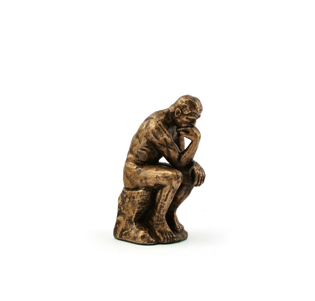 Rodin the Thinker Bronze Statue With Holder, French Art Sculpture the ...
