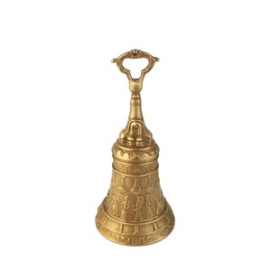 Antique Brass Bell, Engraved Brass Bell, Table Bell - Etsy