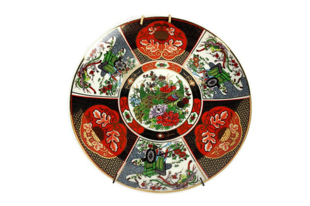 Vintage Chinese Ceramic Wall Hanging Plate Hand Painted - Etsy