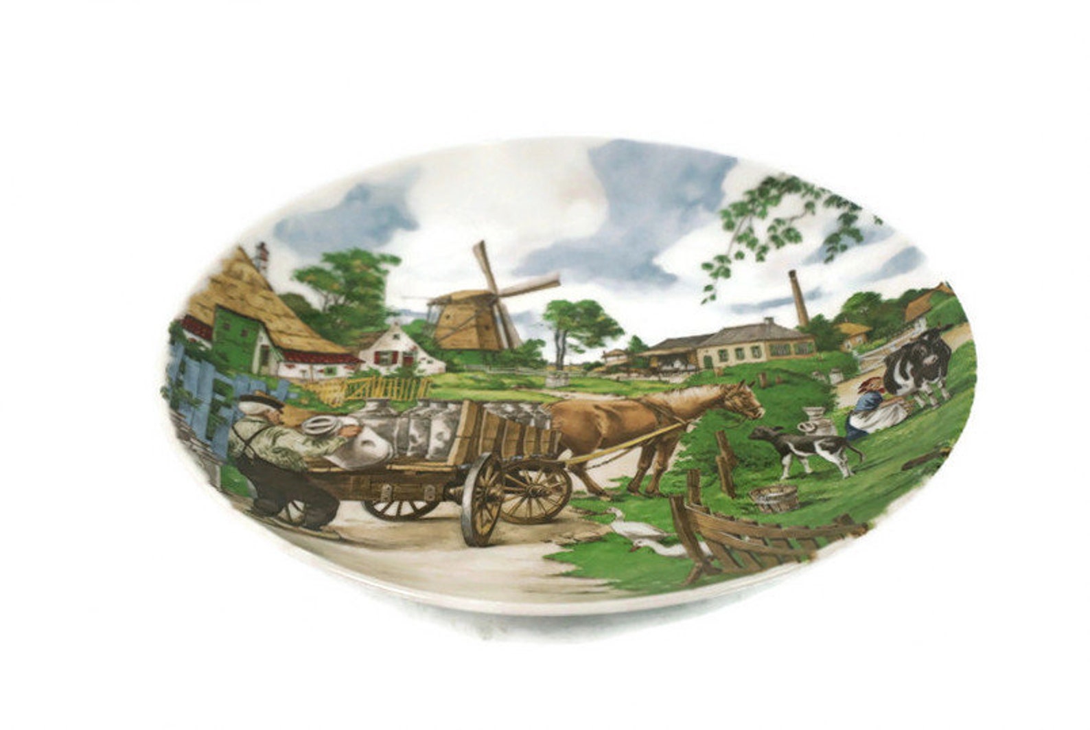 Vintage Dutch Ceramic Wall Hanging Plate Hand Painted Delft | Etsy