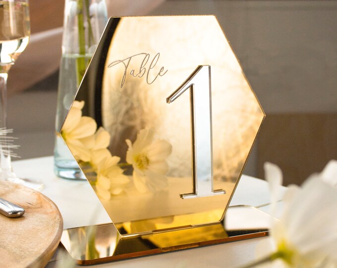 Personalized Wedding Table Numbers Custom Table Number Holders ...