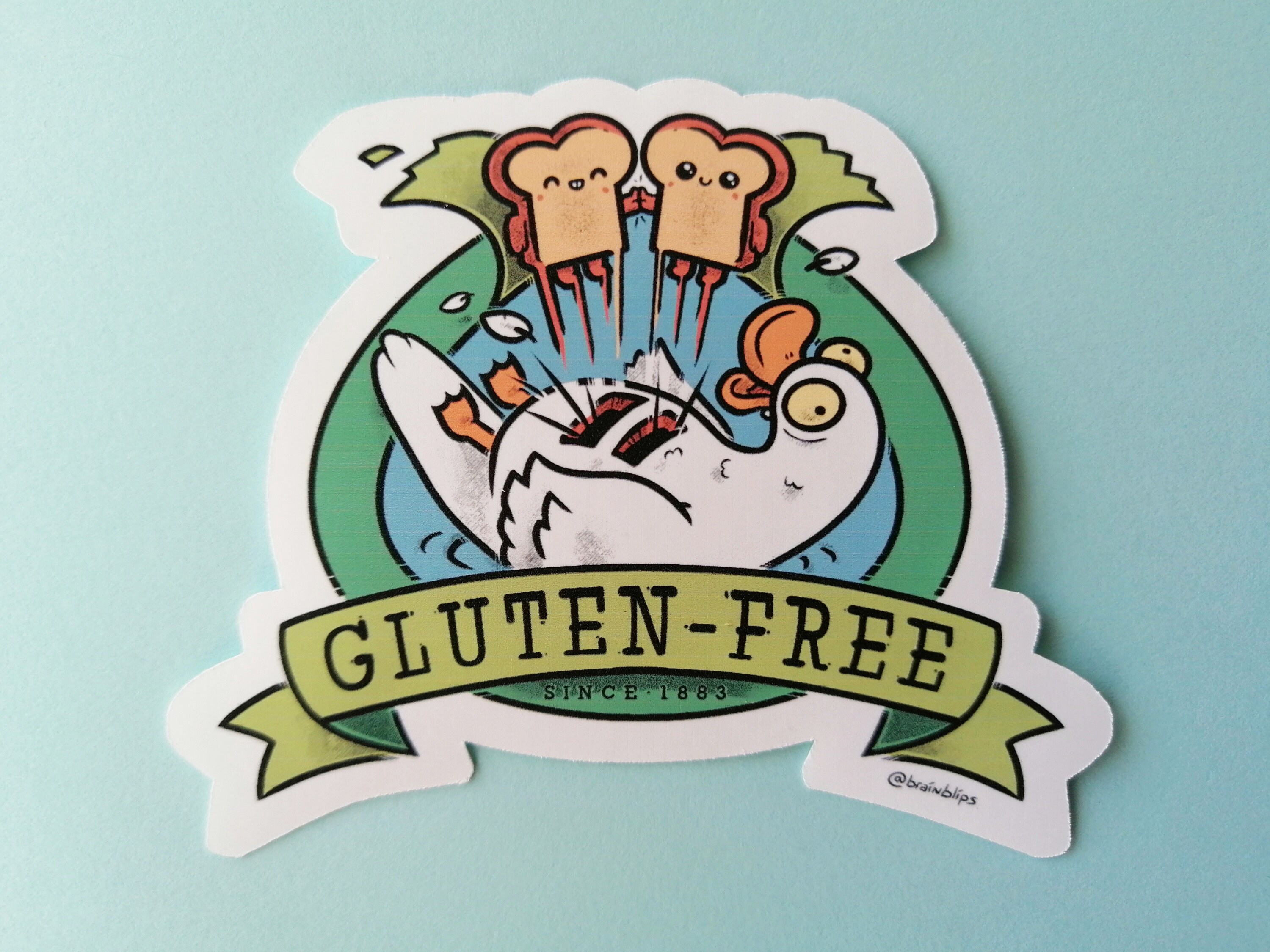 Gluten Free Sticker | Kawaii Toast Sticker | Brainblips - Etsy