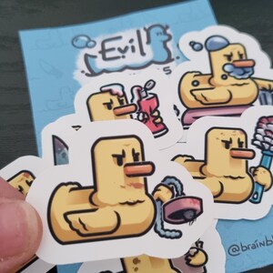 Evil Birbs Sticker Pack Rubber Duck Stickers Brainblips - Etsy UK
