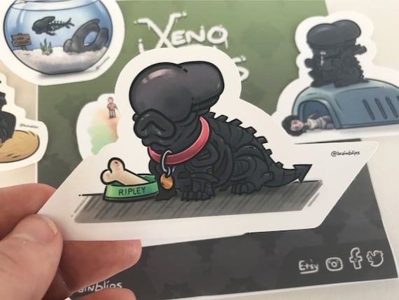 Xenomorph Sticker Pack Alien Pet Stickers BrainBlips | Etsy
