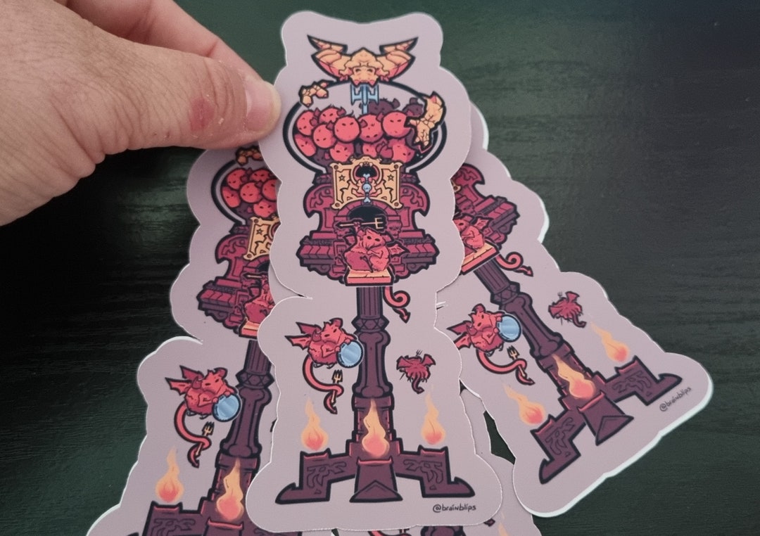 Demon Halloween Sticker Gumball Machine Vinyl Brainblips - Etsy UK