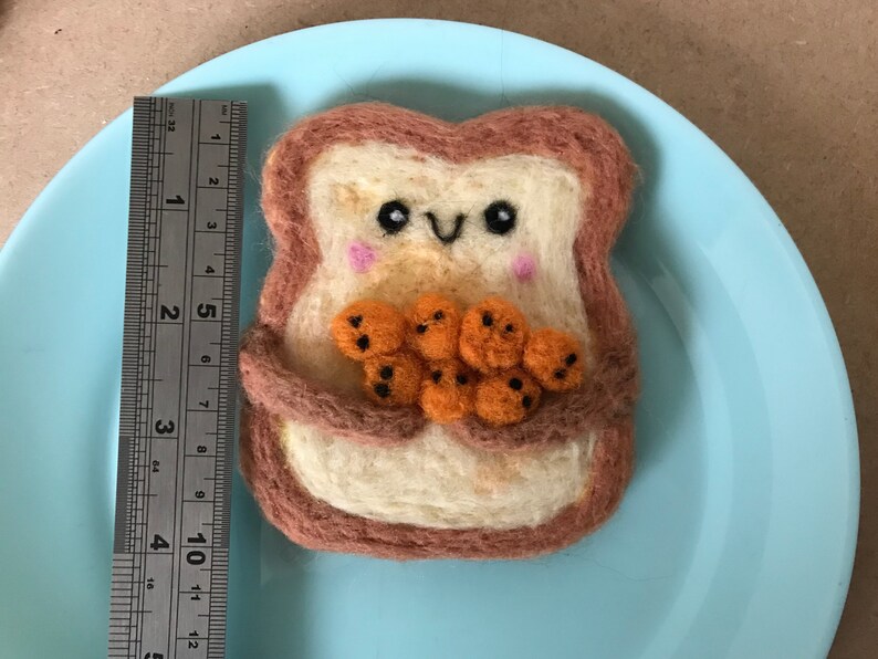 Needle Felted Toast Kawaii Gift for Valentine Brainblips - Etsy UK