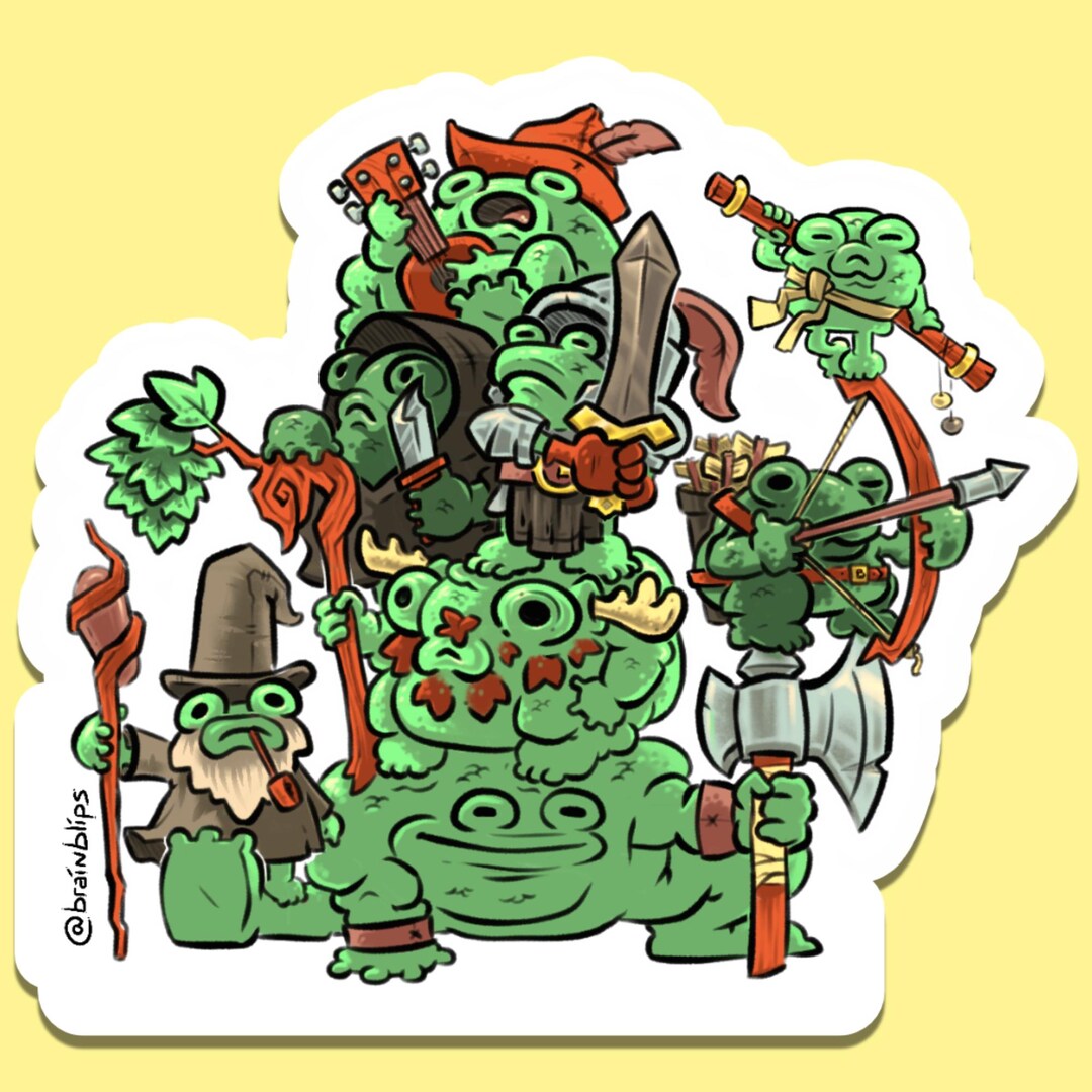 Dnd Frogs Sticker | Brainblips - Etsy