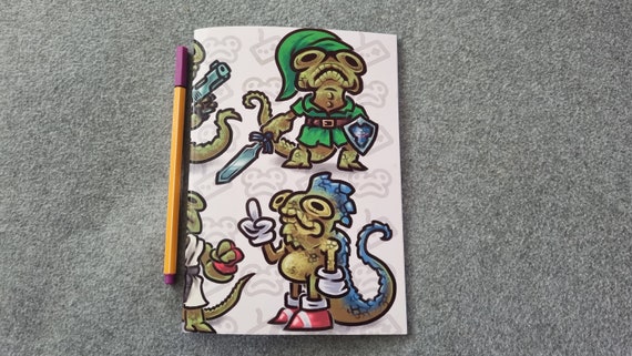 Video Game Character Notepad Chameleon Stationery - Etsy