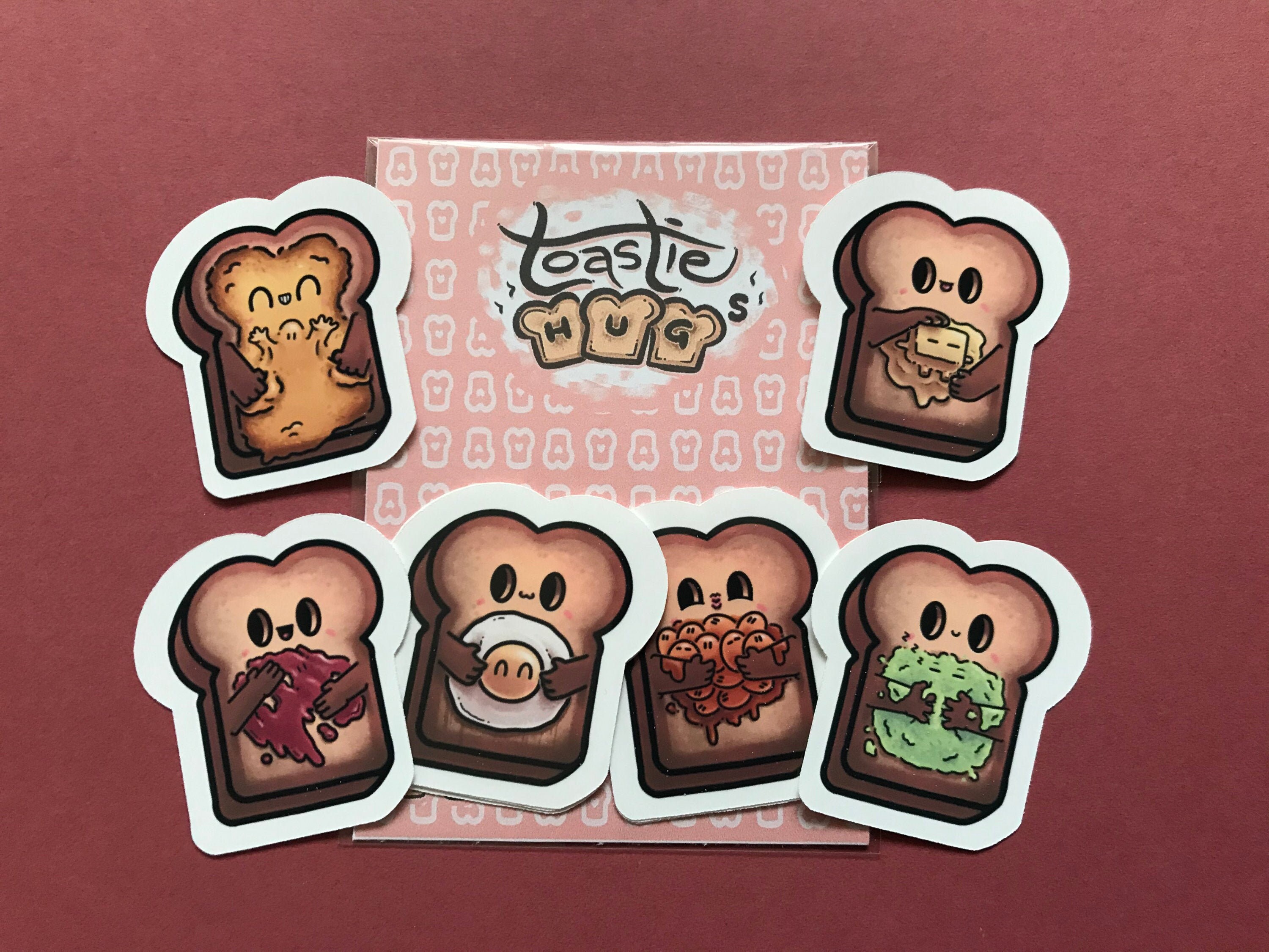 Cute Toast Sticker Pack Breakfast Planner Stickers - Etsy