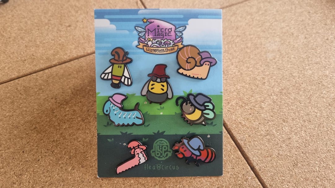 Wizard Bug Badges | Micro Magic Pins | Brainblips - Etsy