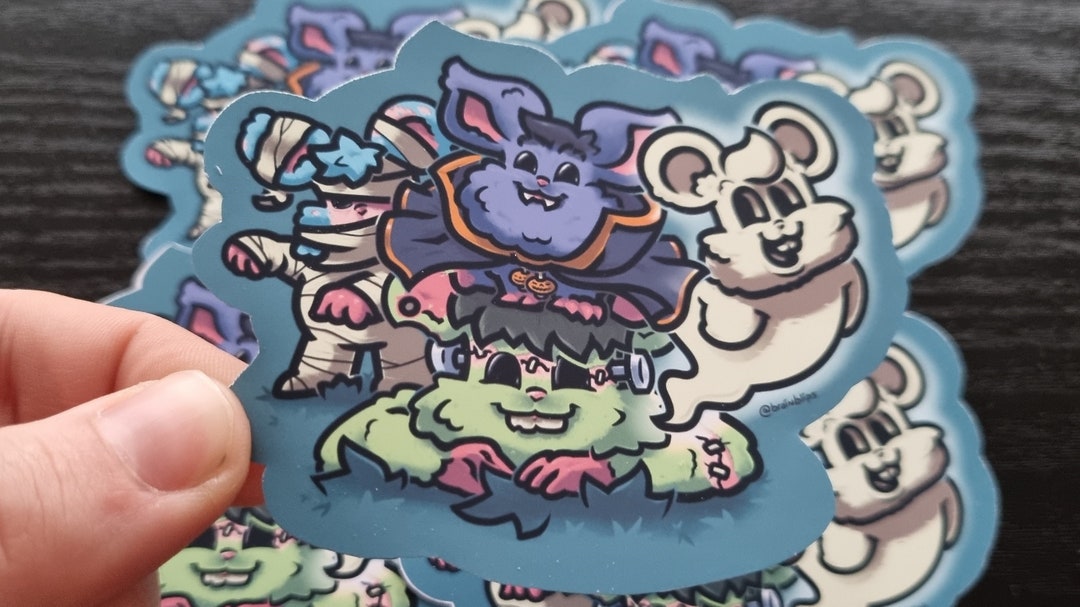 Horror Hamster Sticker Brain Blips - Etsy