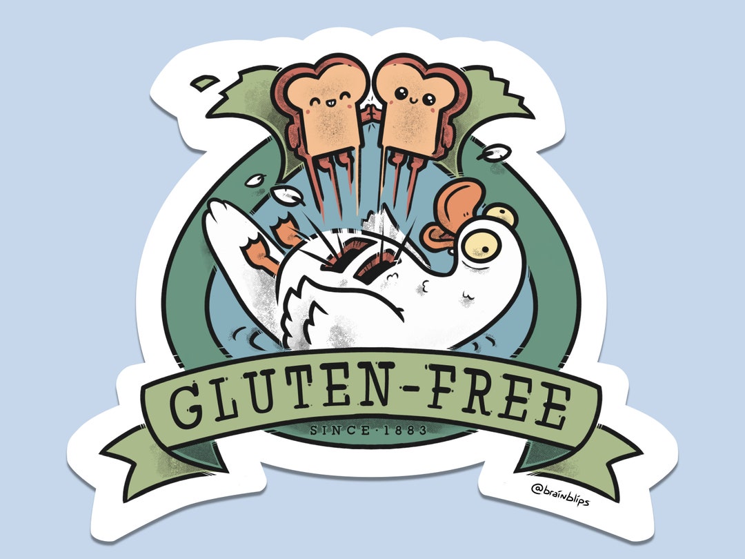Gluten Free Sticker | Kawaii Toast Sticker | Brainblips - Etsy