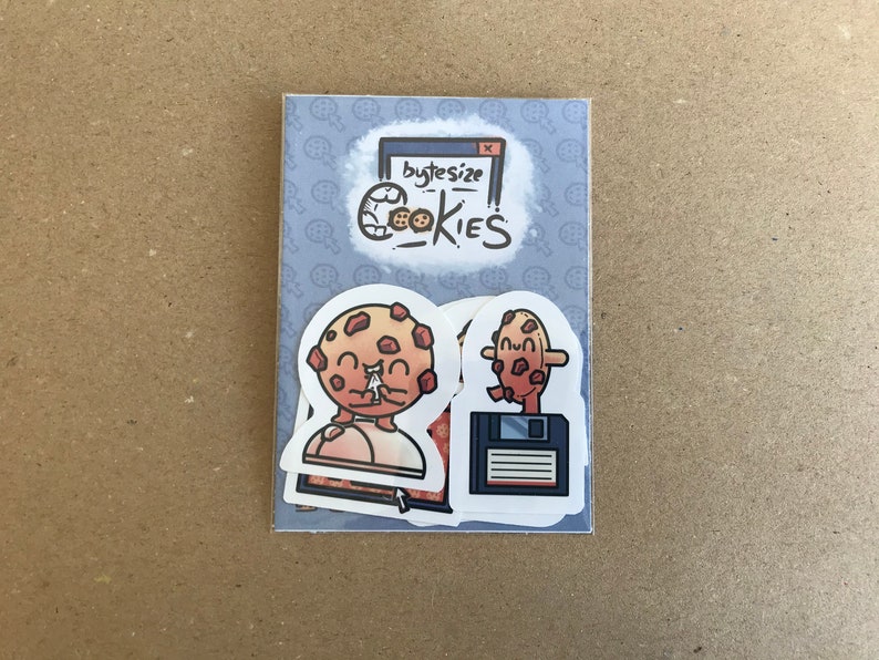 Chocolate Chip Cookie Stickers | Computer Cookies | Brainblips - Etsy UK