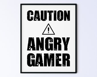 Caution Gaming Sign - Etsy