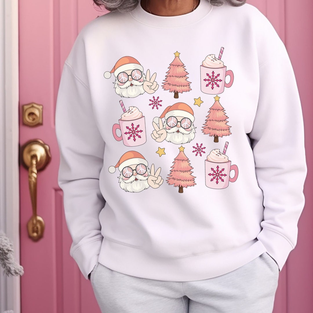 Retro Christmas Santa, Classic Christmas Sweatshirt, Christmas ...