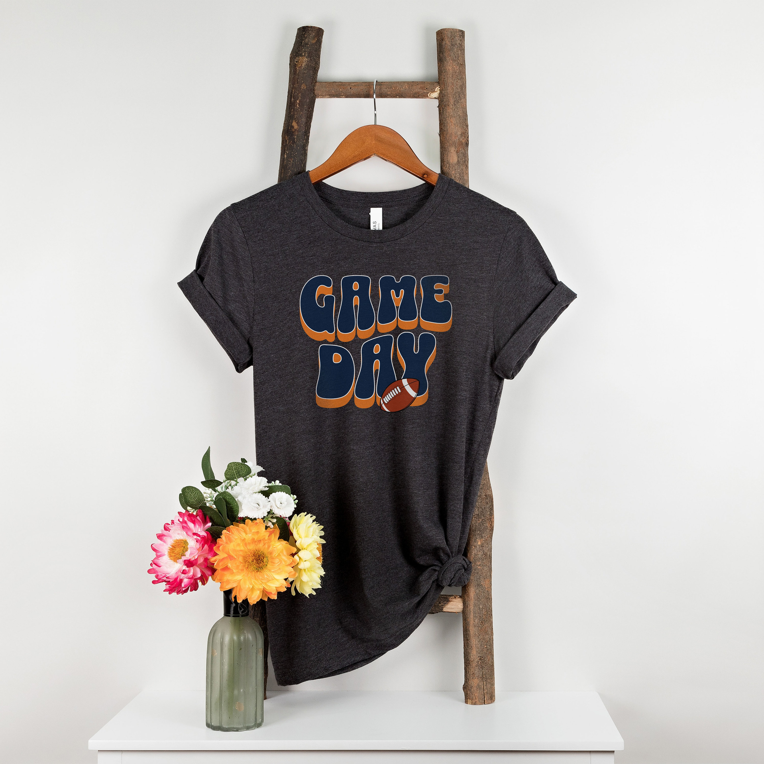 Game Day Football Shirt Blue and Orange | Game Day Mom Shirt | Game Day ...