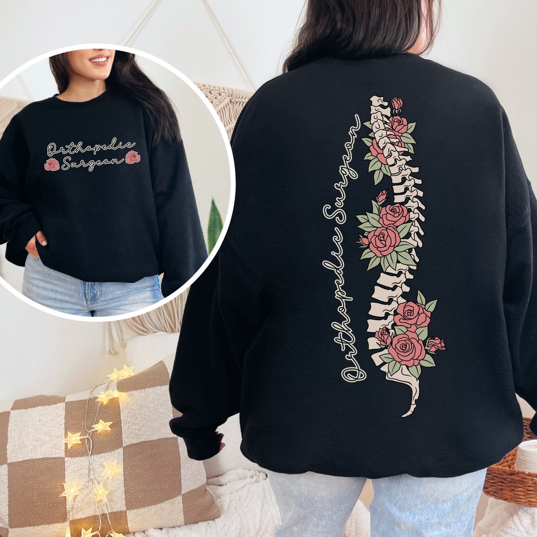 Orthopedic Surgeon Floral Spine Anatomy Sweater, Spine Shirt ...
