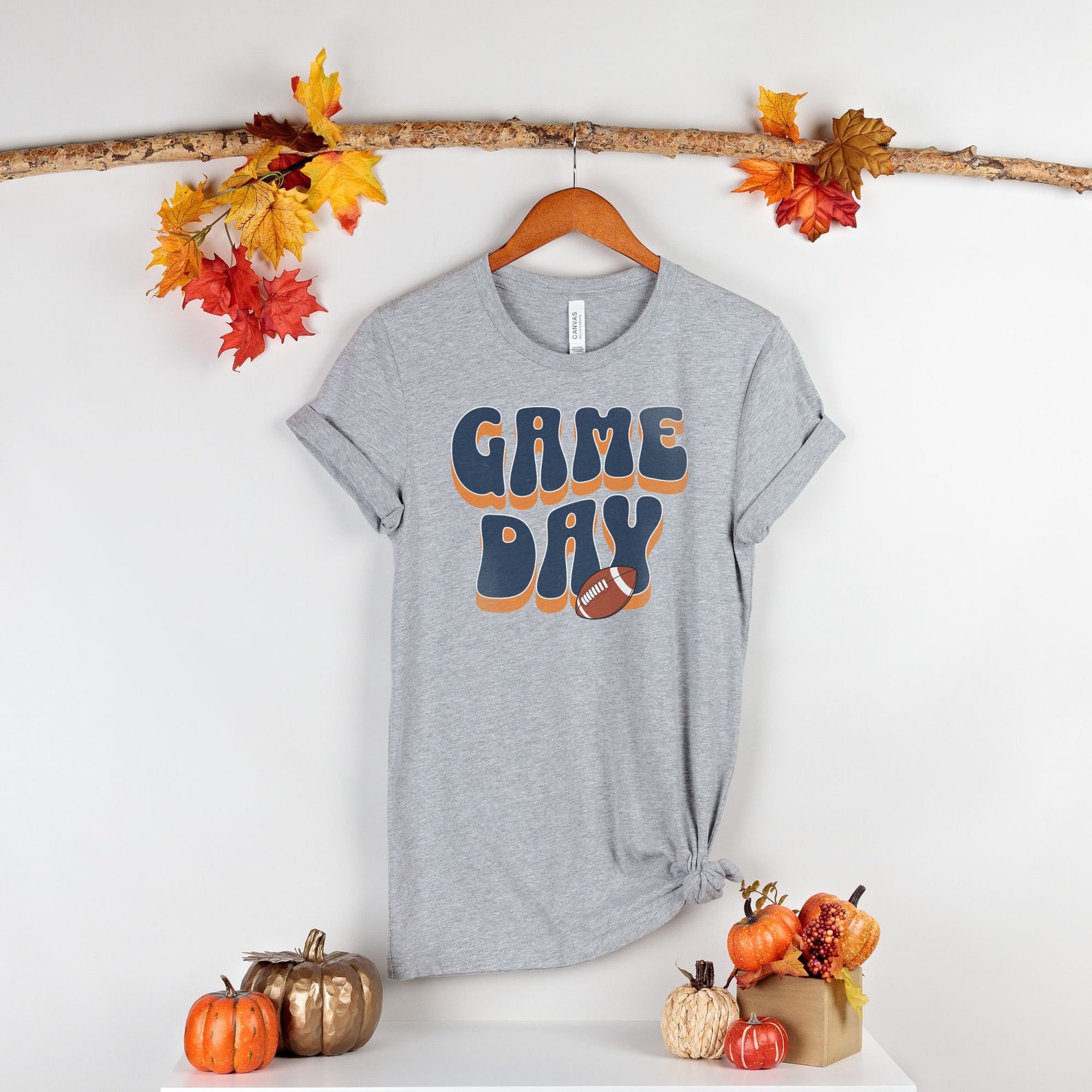 Game Day Football Shirt Blue and Orange | Game Day Mom Shirt | Game Day ...