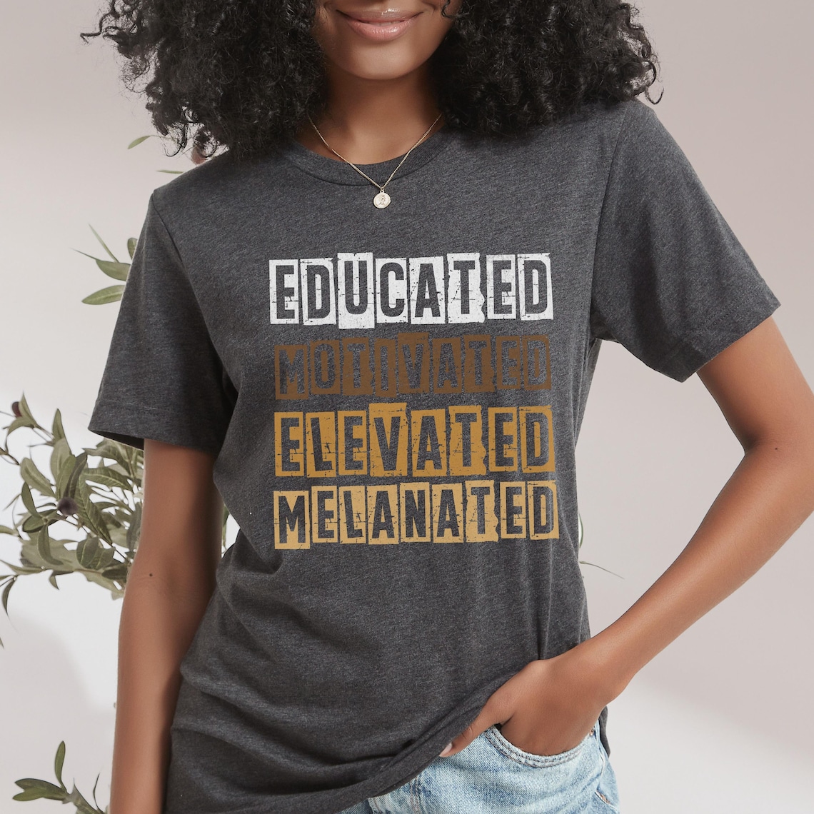 Educated Motivated Elevated Melanated Sweatshirt, Melanin Sweater ...