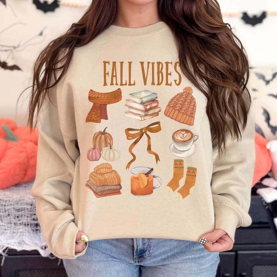 Fall Vibes Sweatshirt, Fall Time Sweatshirt, Autumn Sweatshirt, Pumpkin ...