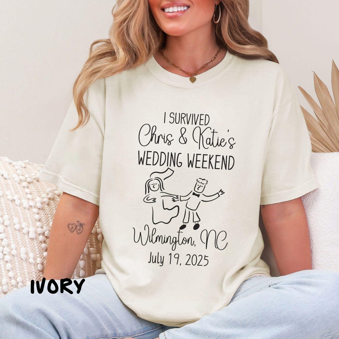 Personalized I Survived Wedding Weekend, Custom Wedding Cocktail T ...