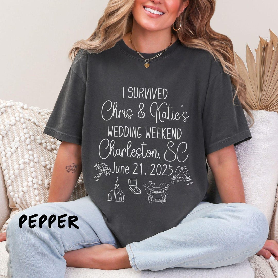 Personalized I Survived Wedding Weekend, Custom Wedding Cocktail T ...