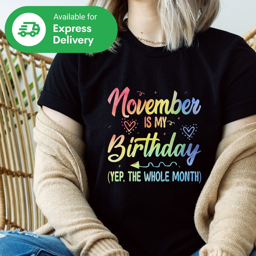November Birthday Shirt, Birthday Gift for Women, Queen Birthday Gift ...