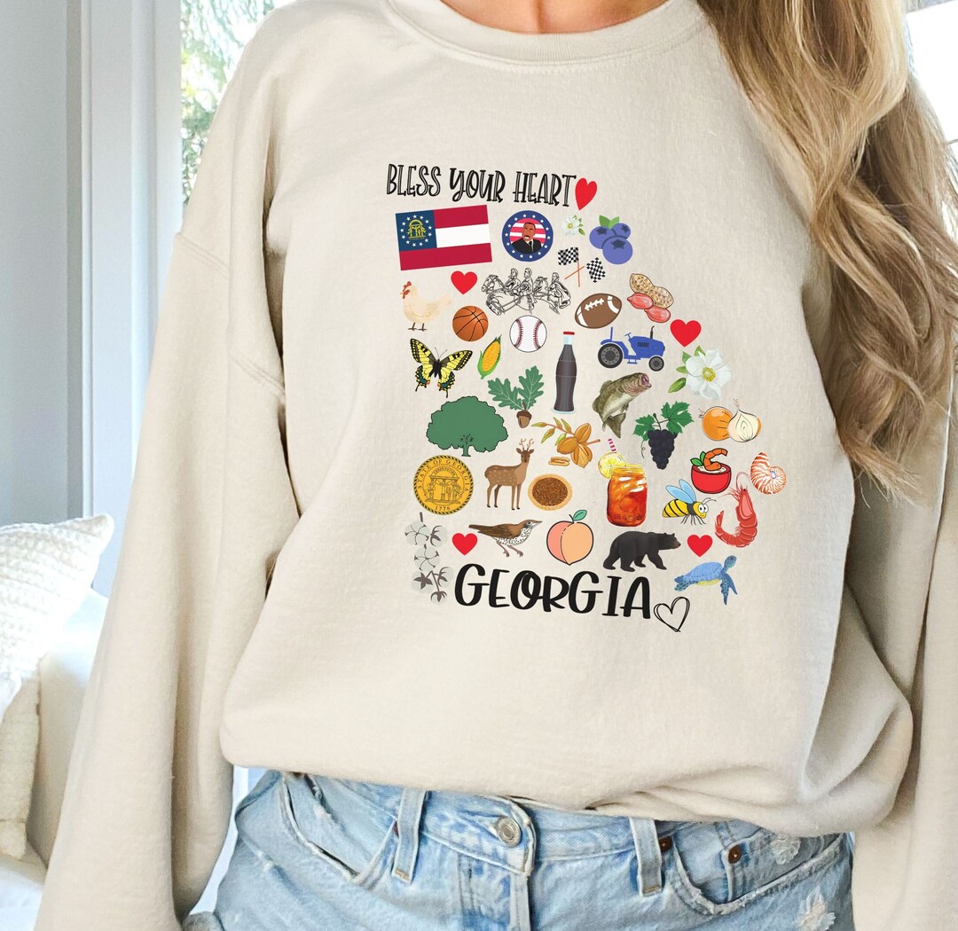Georgia State Map Shirt, State of Georgia, Georgia Gift Tee, Georgia ...