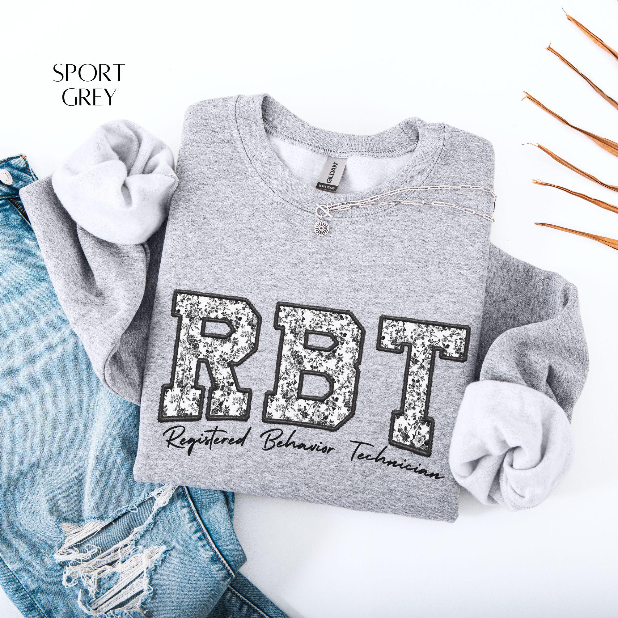 RBT Black Toile Chinoiserie Sweatshirt, Registered Behavior Technician ...