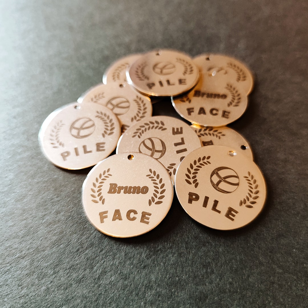 Medal Heads or Tails Game Pétanque Sport - Etsy