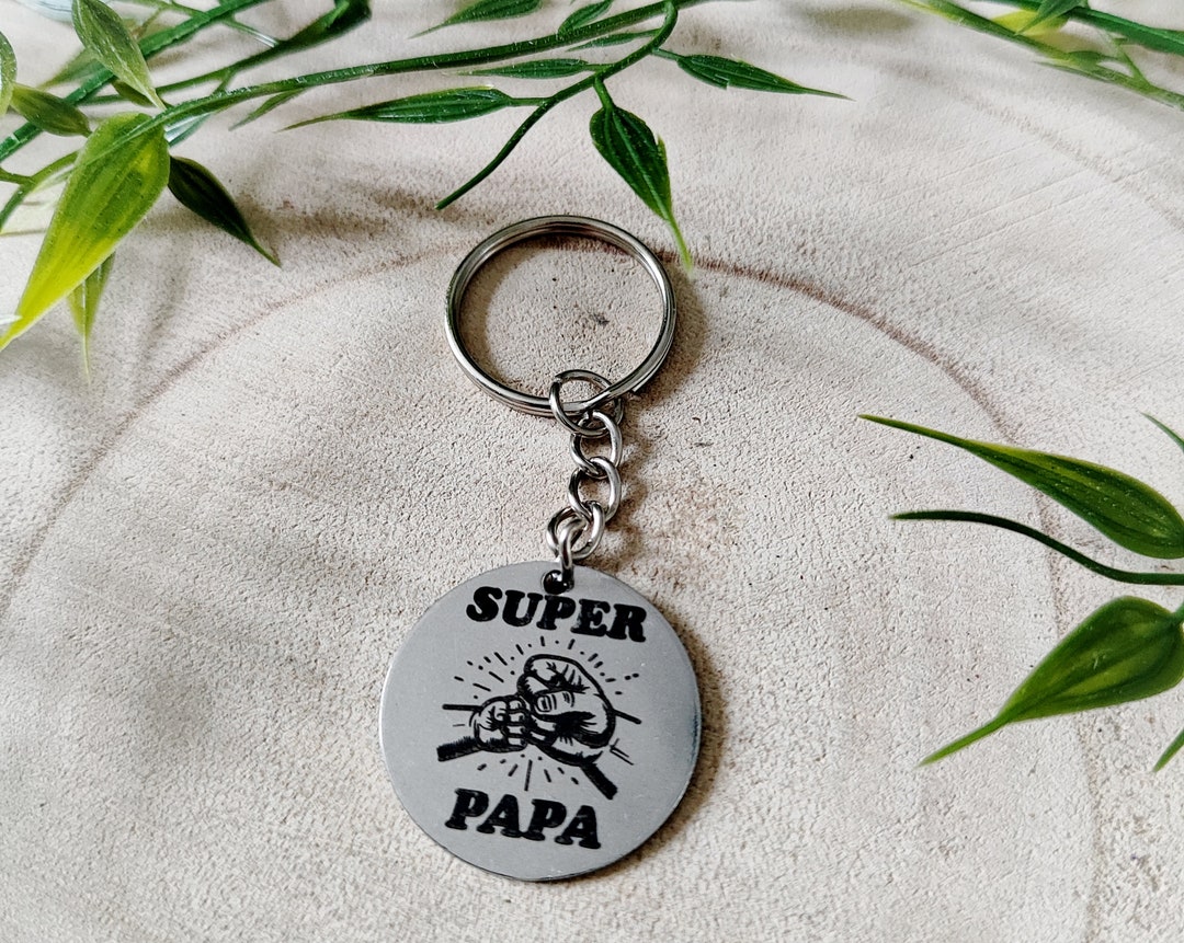 Stainless Steel Keychain, Round Metal Keychain, Personalized Keychain ...