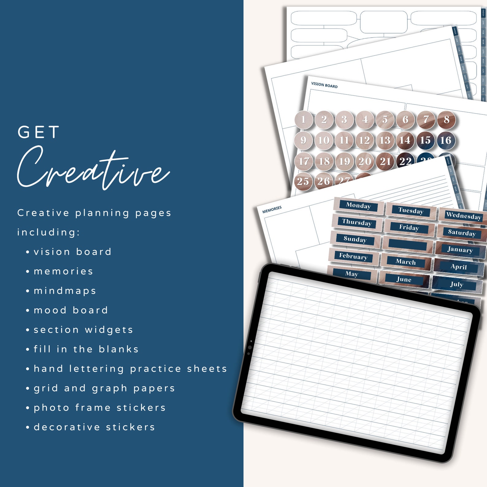 Easy to Use DIGITAL PLANNER BUNDLE for Goodnotes, Notability, Noteshelf ...