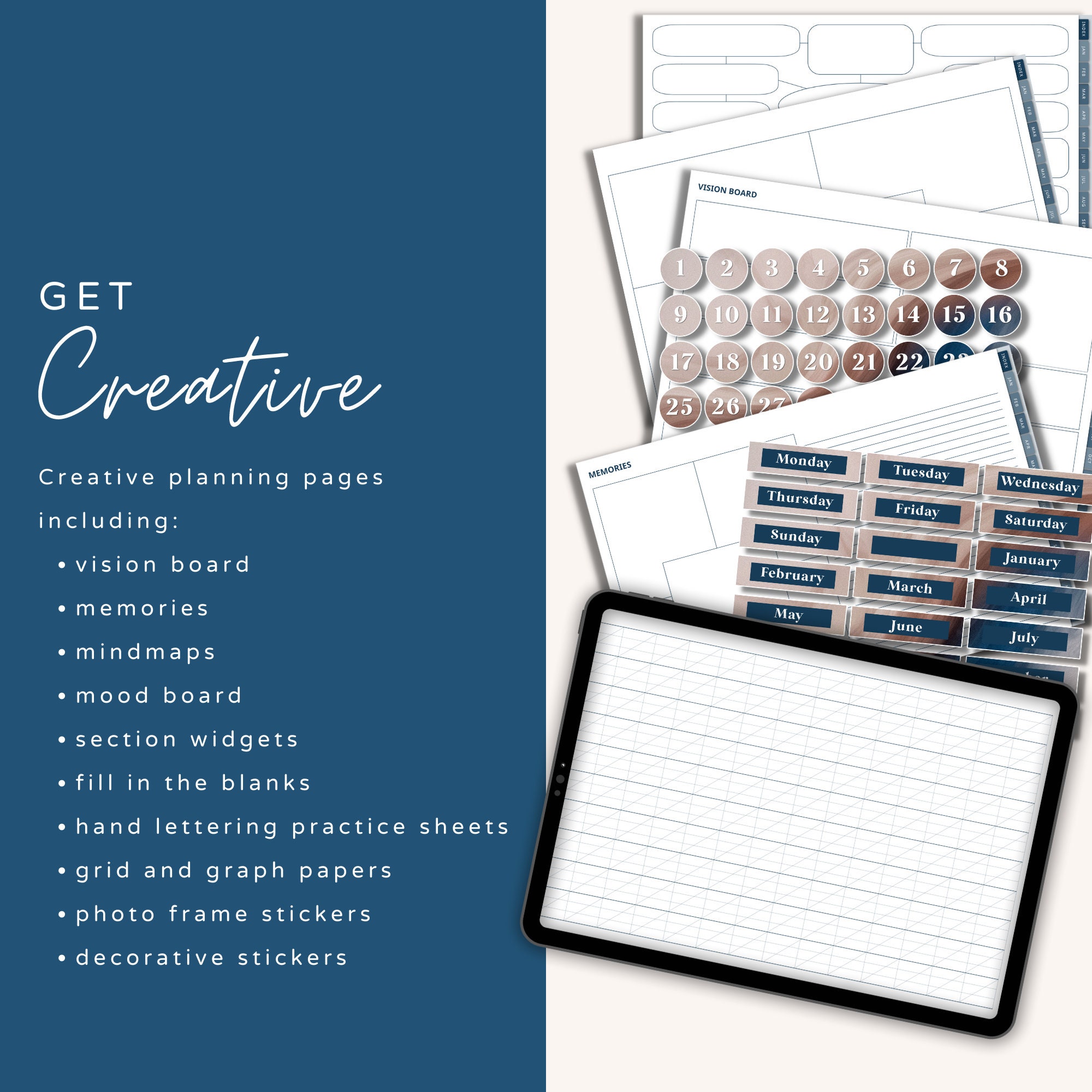 Easy to Use DIGITAL PLANNER BUNDLE for Goodnotes, Notability, Noteshelf ...