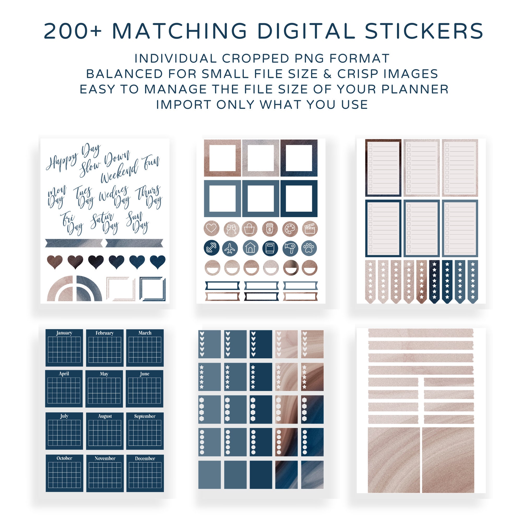 Easy to Use DIGITAL PLANNER BUNDLE for Goodnotes, Notability, Noteshelf ...