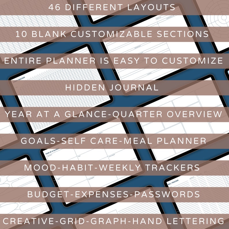 Easy to Use DIGITAL PLANNER BUNDLE for Goodnotes, Notability, Noteshelf ...