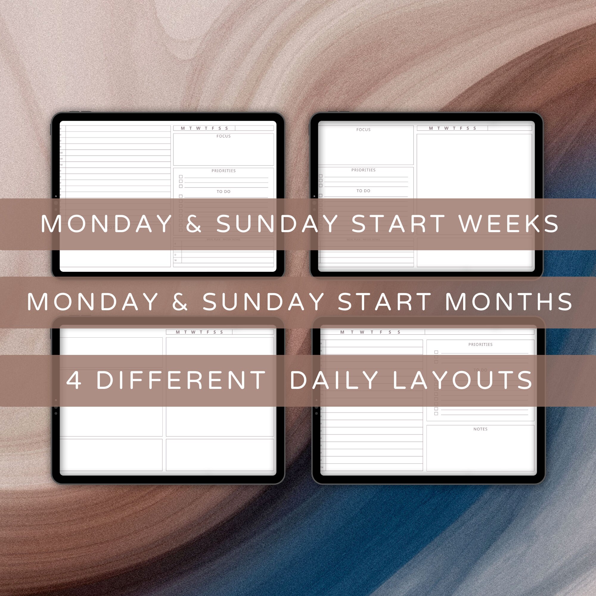 Easy to Use DIGITAL PLANNER BUNDLE for Goodnotes, Notability, Noteshelf ...