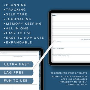 Easy to Use DIGITAL PLANNER BUNDLE for Goodnotes, Notability, Noteshelf ...