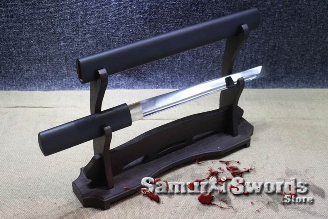 Functional Tanto for Sale With Matt Black Saya, Japanese Samurai Tanto ...