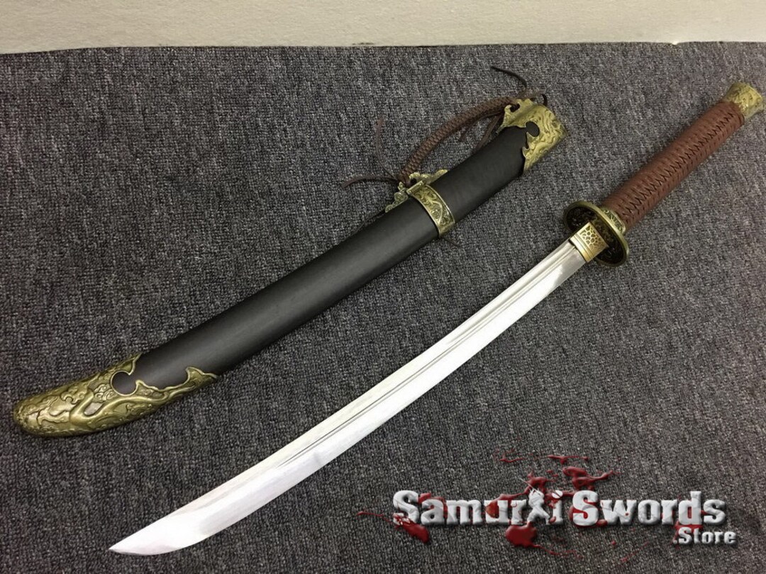Custom Chinese Broadsword for Sale, Real Chinese Sword With Ebony Wood ...