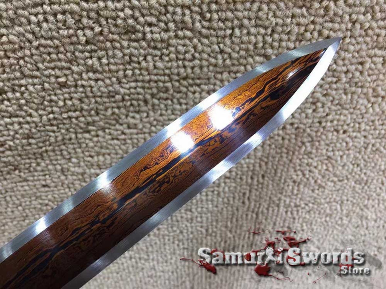 Chinese Jian Blade With Red Acid Dye Folded Steel 1095 - Etsy
