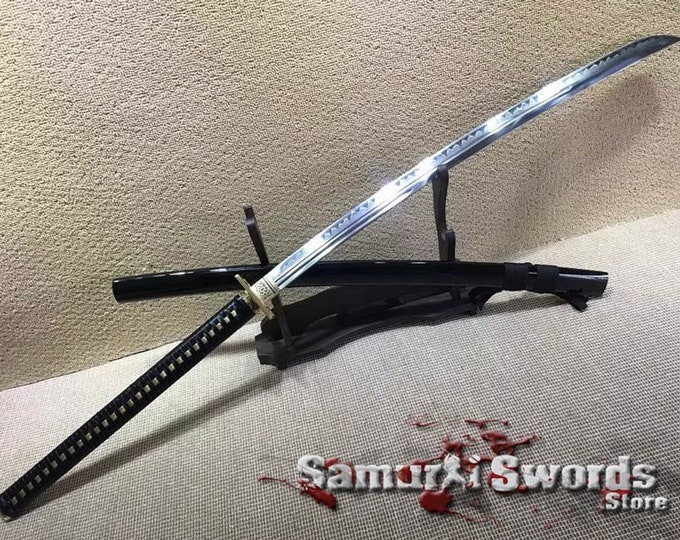 Samurai Nagamaki Sword With Brass Fittings, Custom Nagamaki Blade, Real Nagamaki for Sale, Clay ...