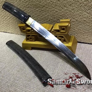 Full Tang Japanese Tanto, Hand Made Tanto Blade With Double Bohi ...