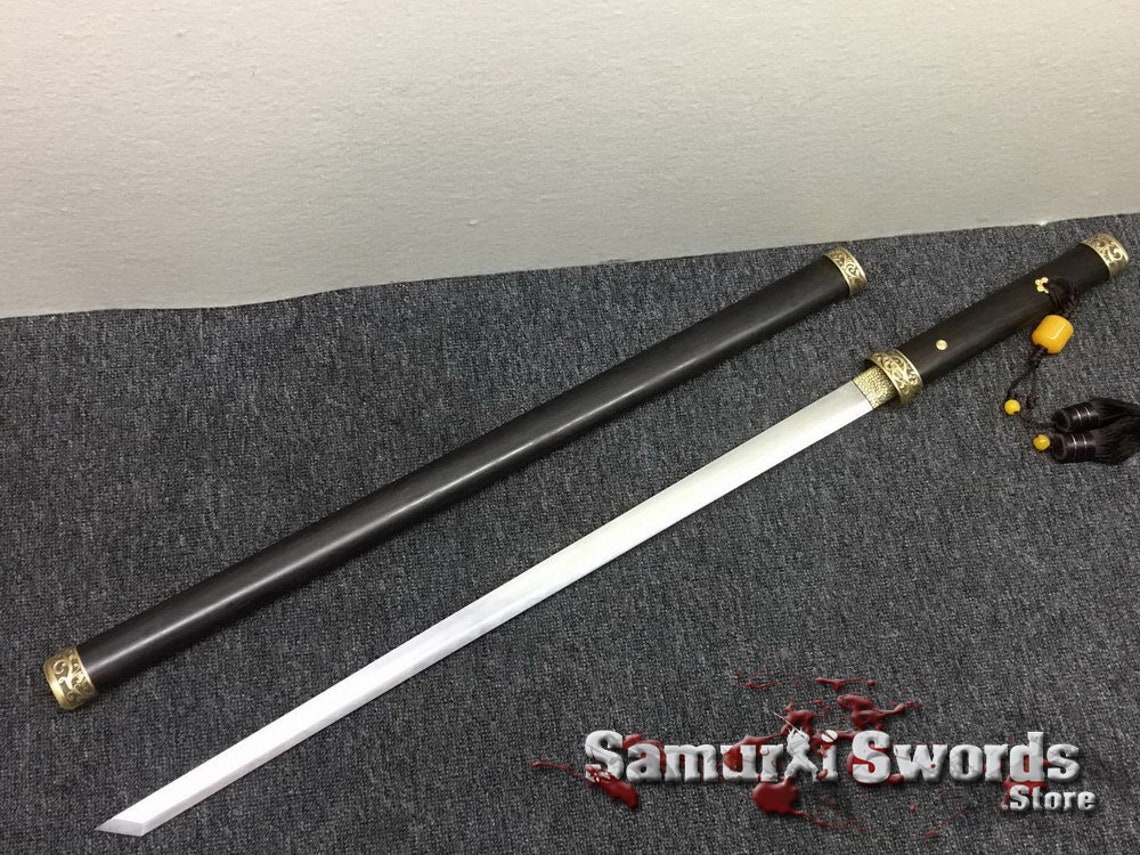 Chinese Jian Sword Blade Custom Jian Sword with Ebony Wood | Etsy