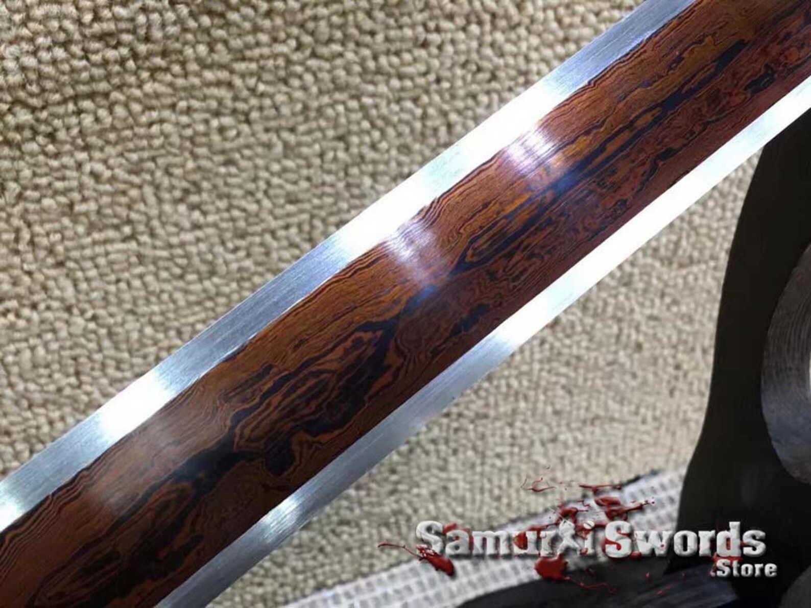 Chinese Jian Blade With Red Acid Dye Folded Steel 1095 - Etsy