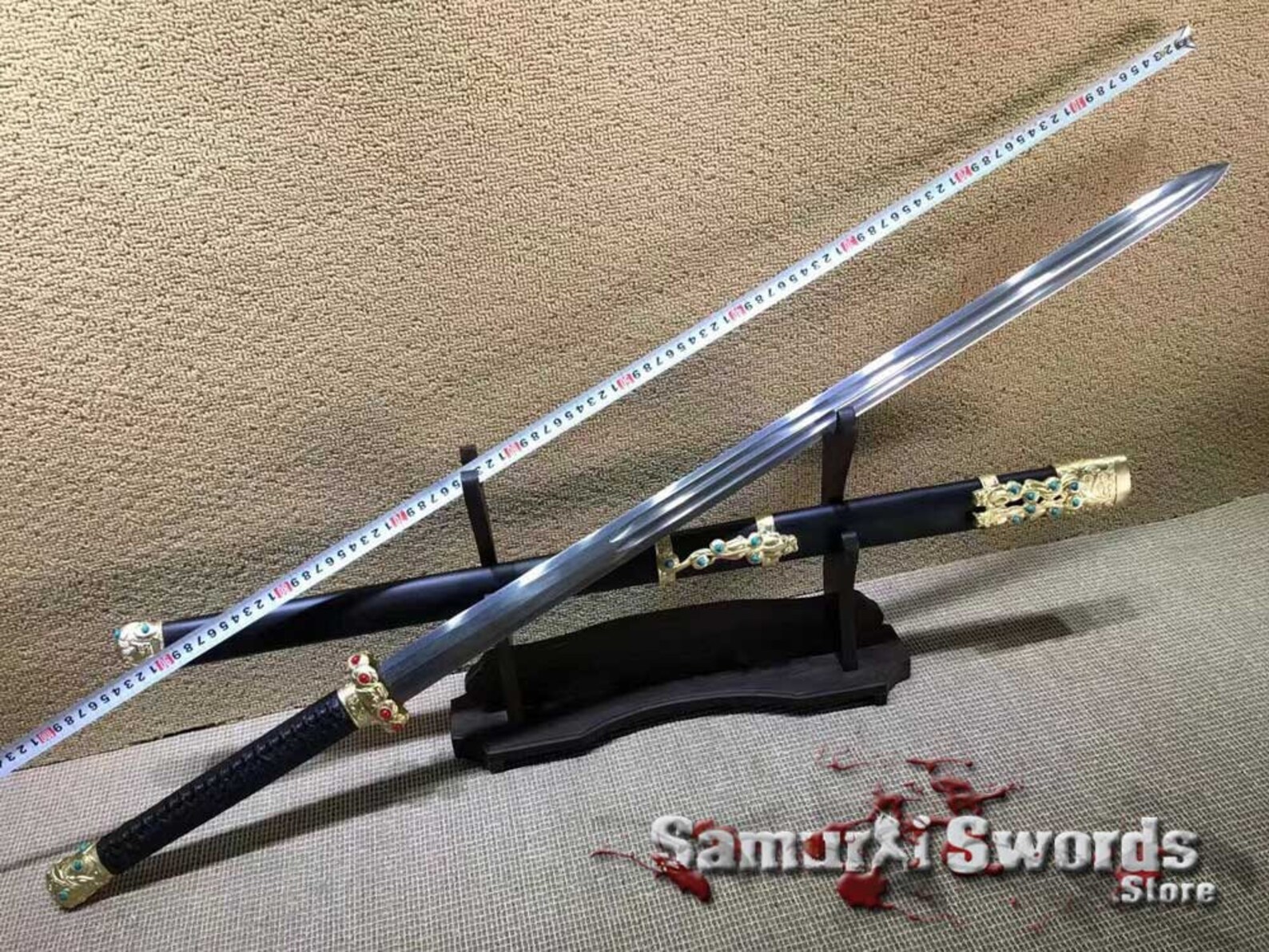 Chinese Jian Blade With Red Acid Dye Folded Steel 1095 - Etsy