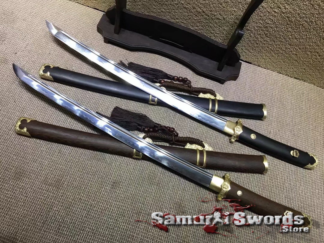 Buy Wakizashi Sword With Brass Fittings, Full Tang Samurai Wakizashi ...