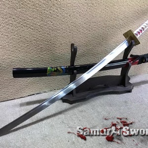 Katana Samurai Sword With Phoenix Inscription Saya, Real Katana Sword ...