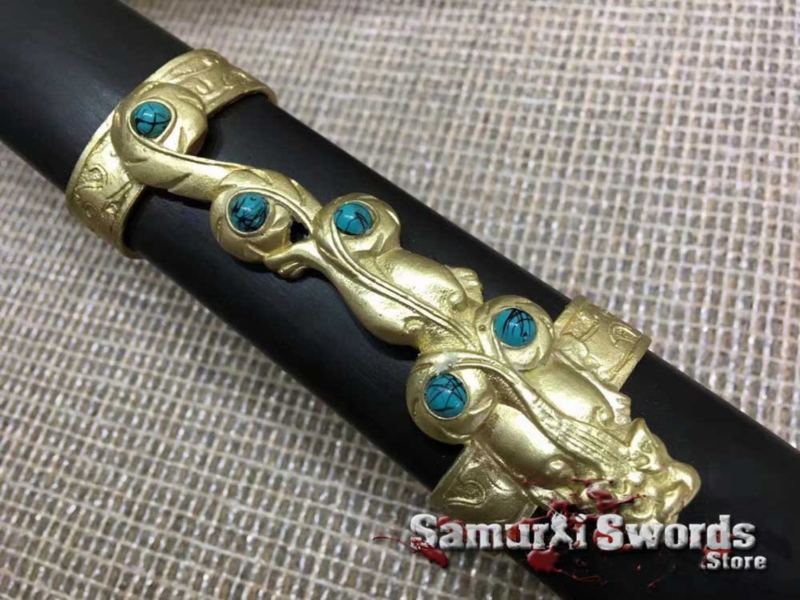 Chinese Jian Blade With Red Acid Dye Folded Steel 1095 - Etsy