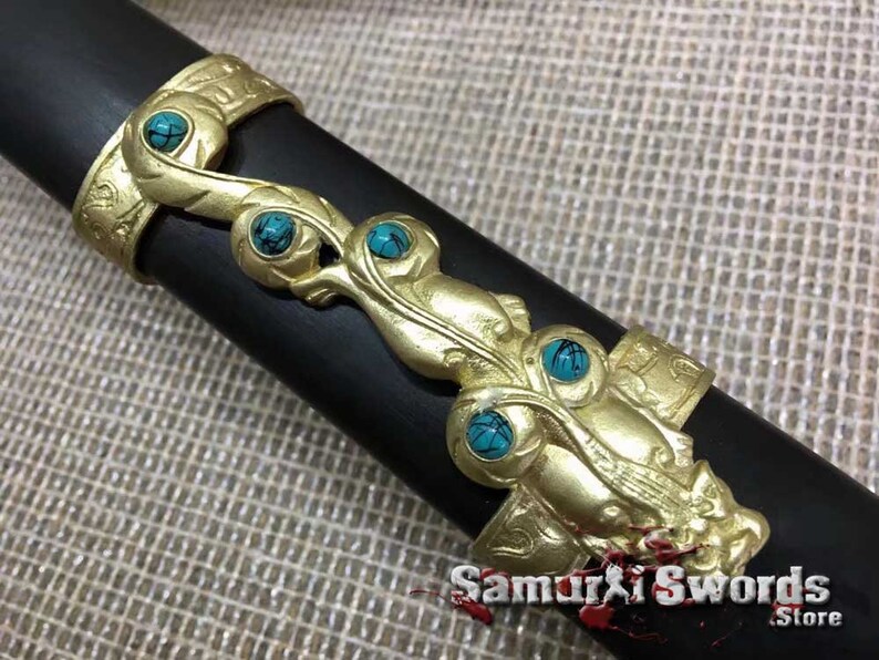 Chinese Jian Blade With Red Acid Dye Folded Steel 1095 - Etsy